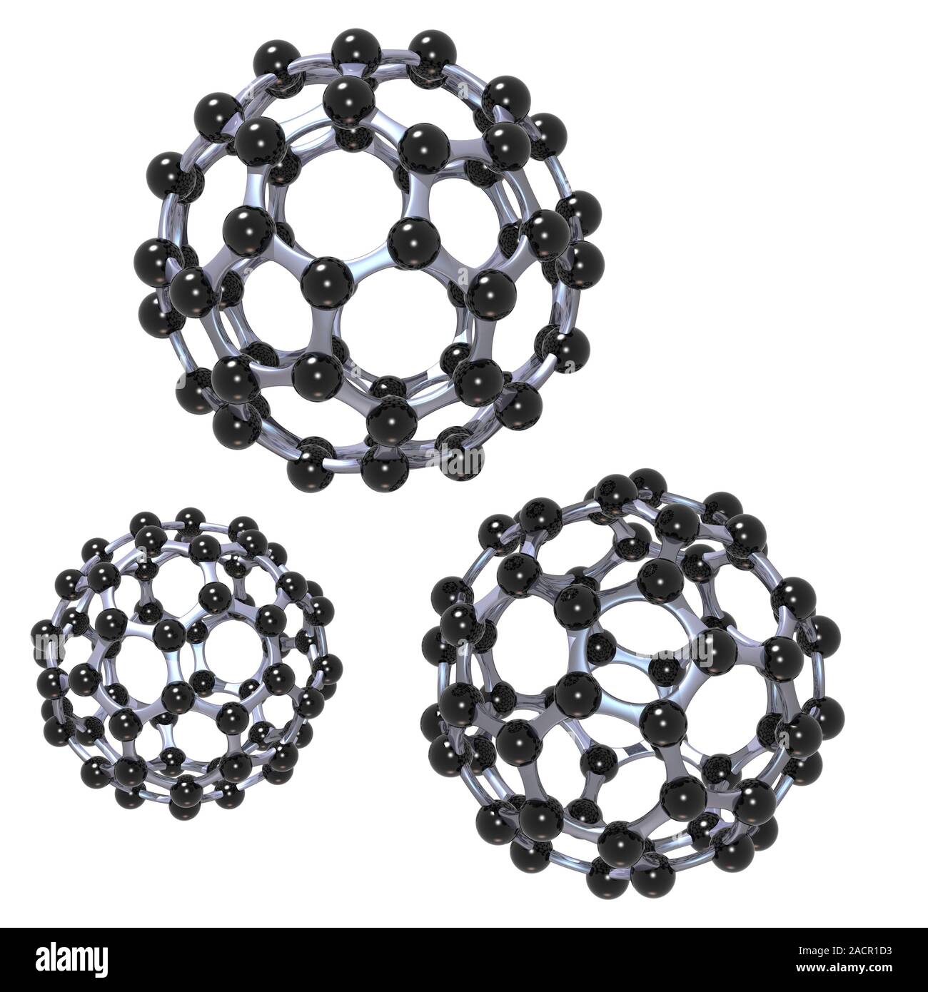 This image may not be used in educational posters Buckminsterfullerene molecules. Computer ...