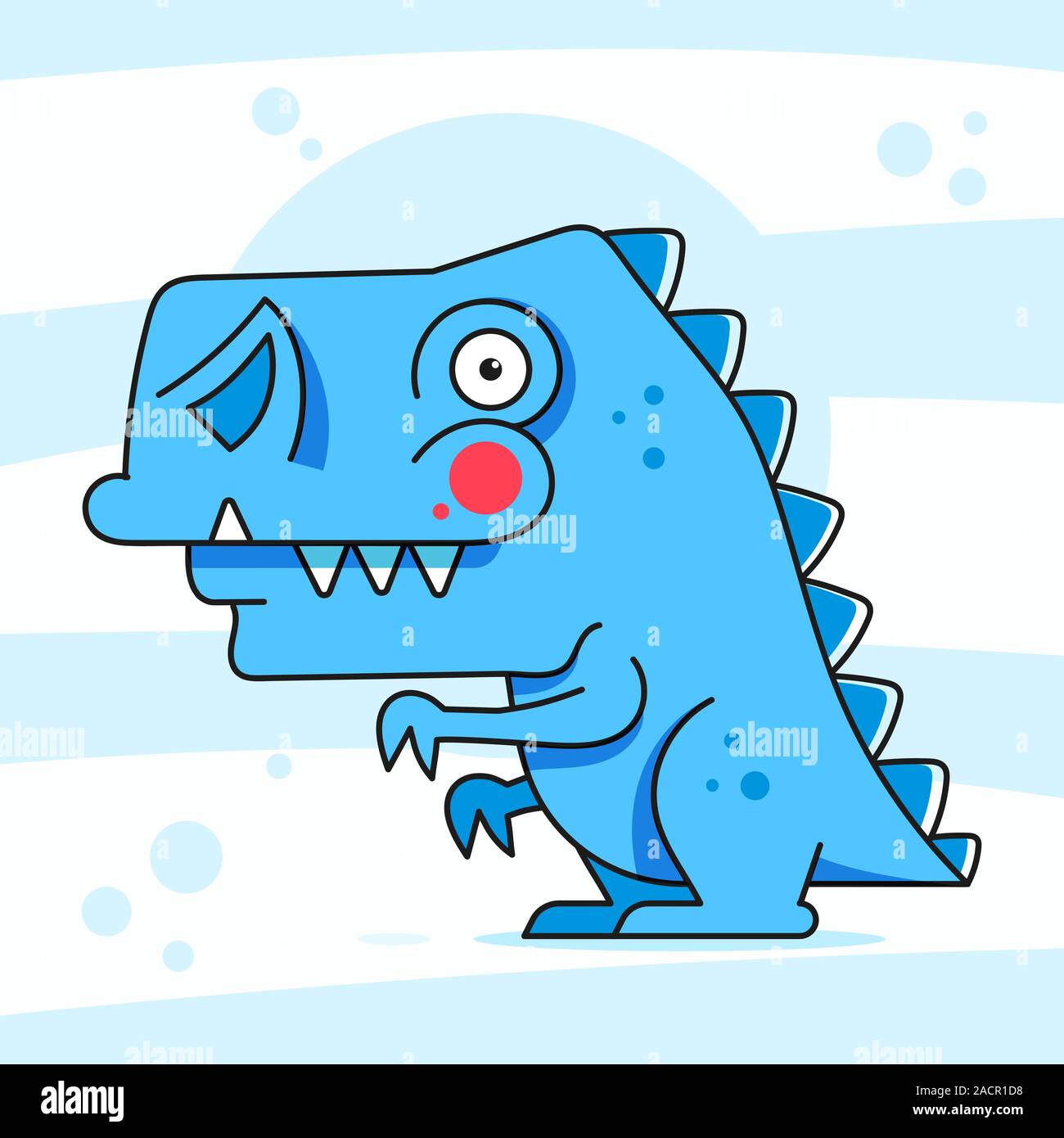 Cute Cartoon Dino Design. Funny Cartoon Character. Wildlife Pattern ...