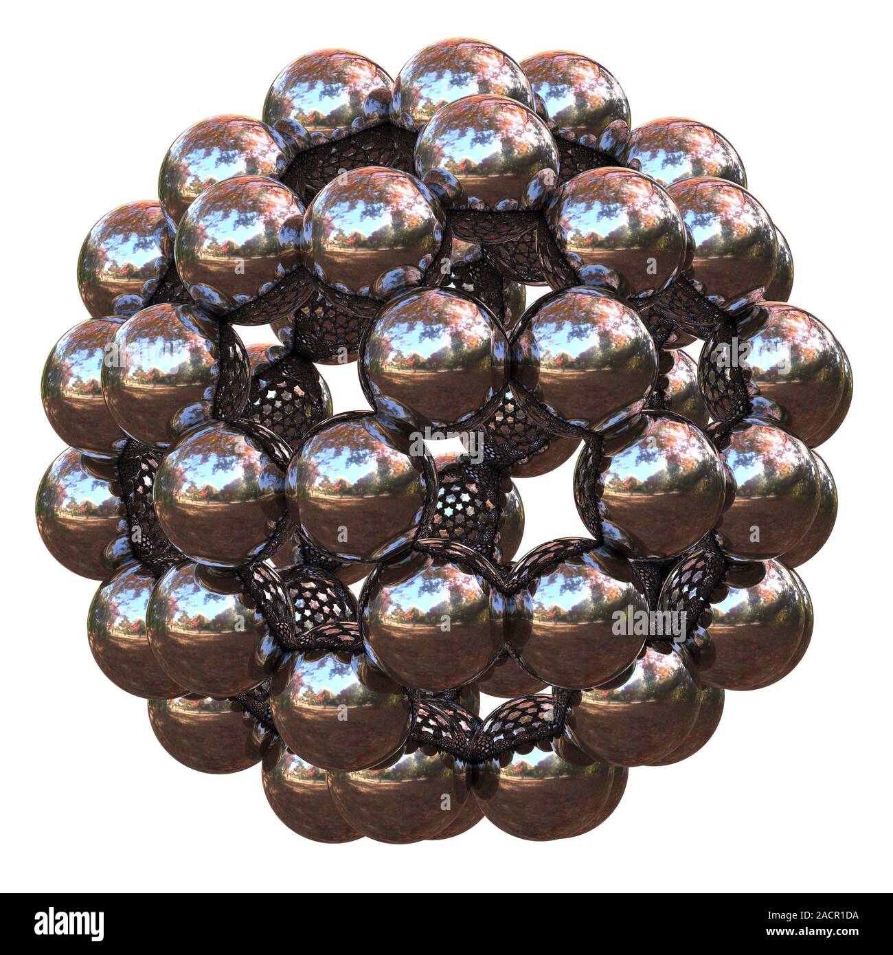This image may not be used in educational posters Buckminsterfullerene molecule. Computer ...