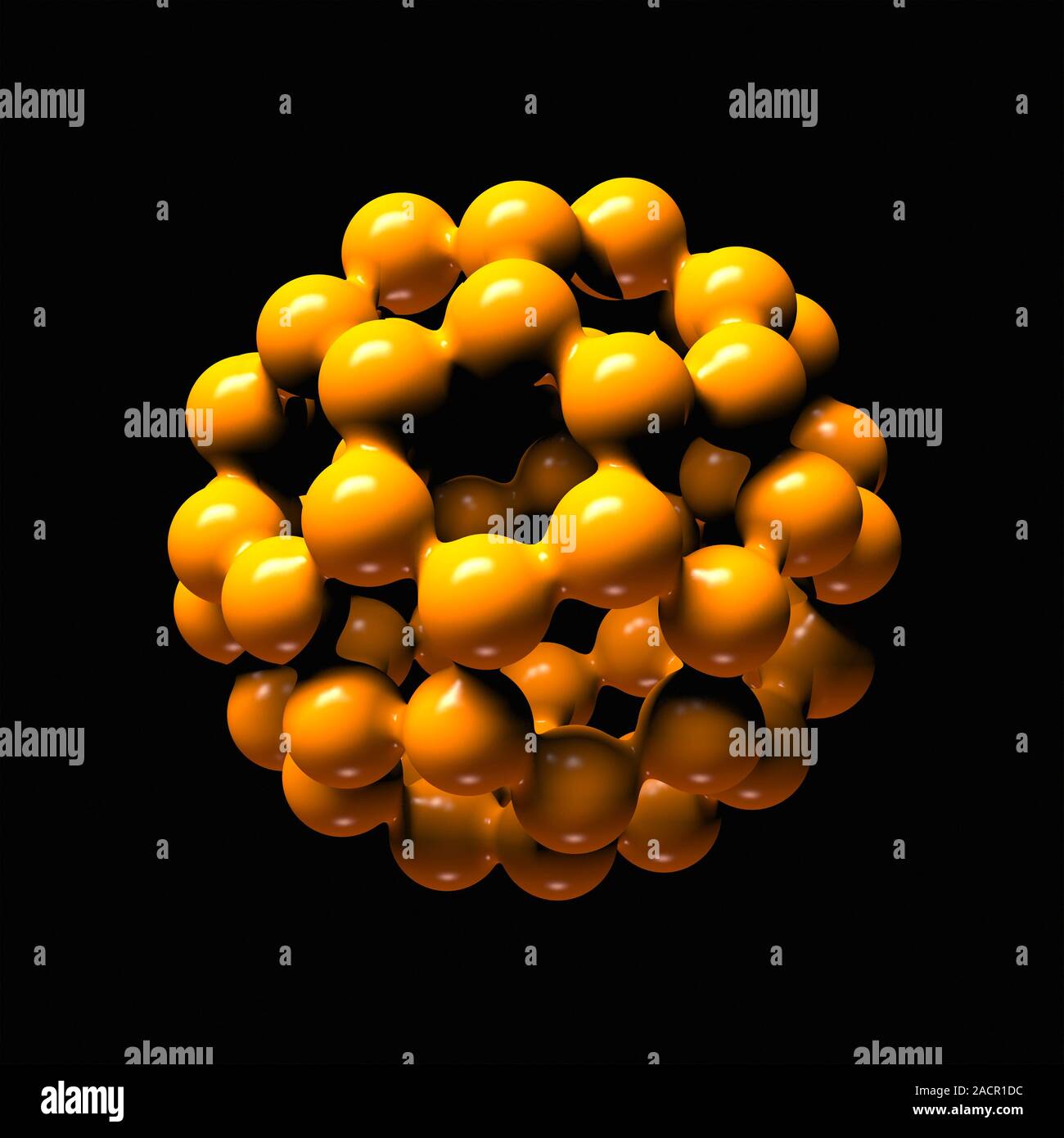This image may not be used in educational posters Buckminsterfullerene molecule. Computer ...