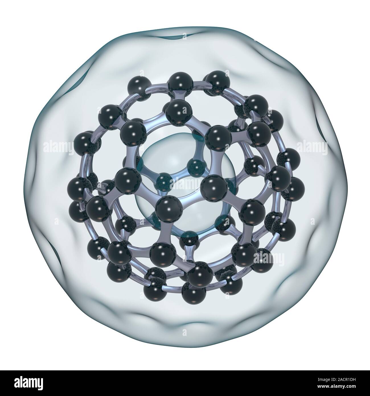 This image may not be used in educational posters Buckminsterfullerene molecule. Computer ...