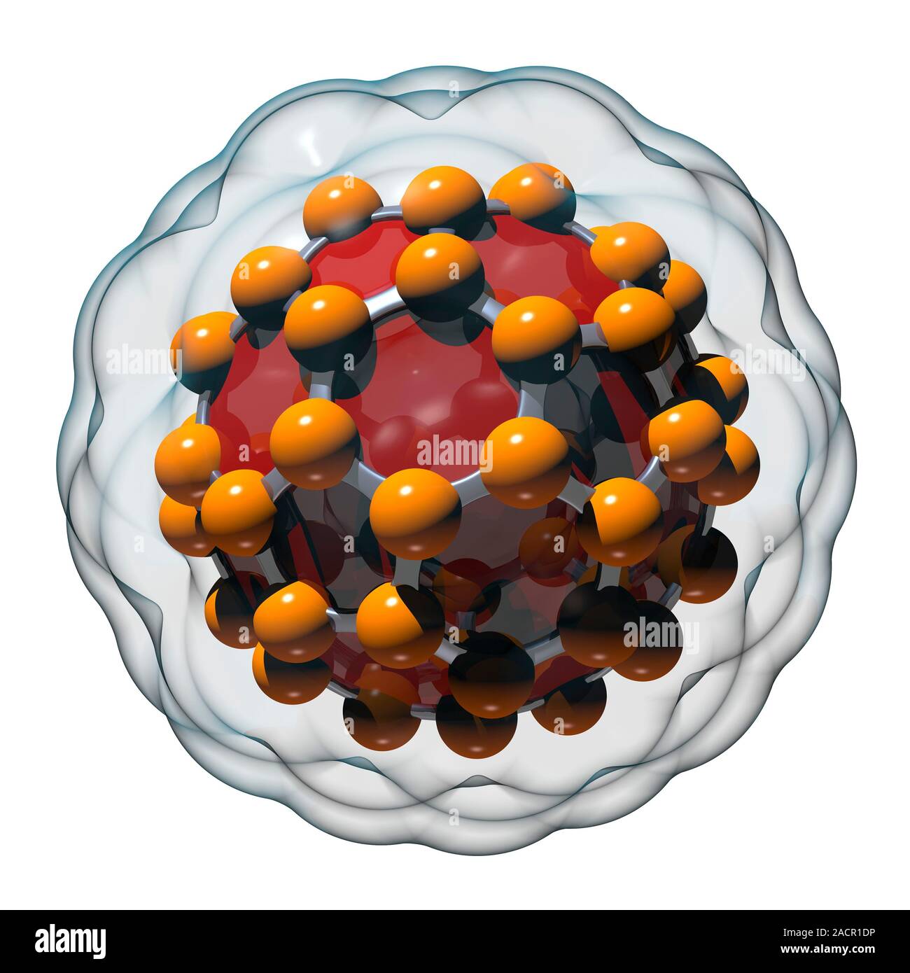 This image may not be used in educational posters Buckminsterfullerene molecule. Computer ...