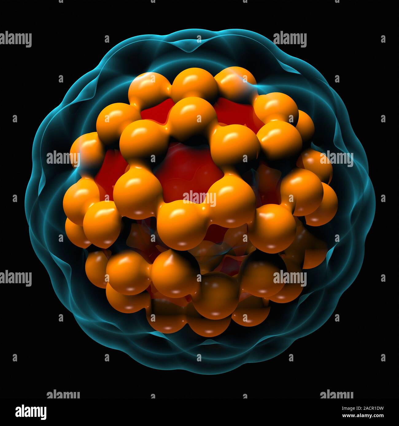 This image may not be used in educational posters Buckminsterfullerene molecule. Computer ...