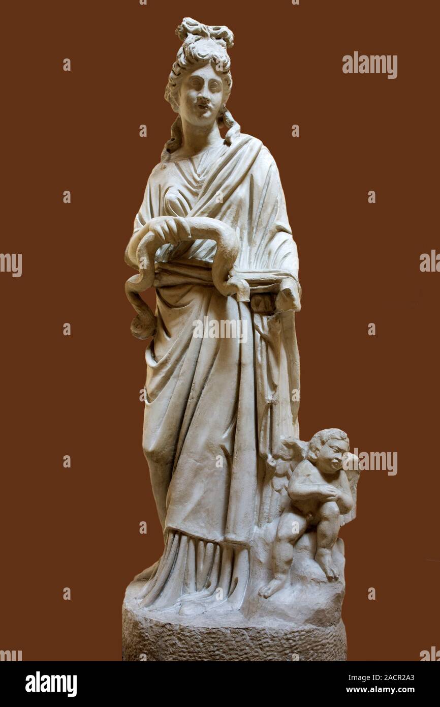 Daughter of Asclepius, the Greek god of medicine and healing, son of ...