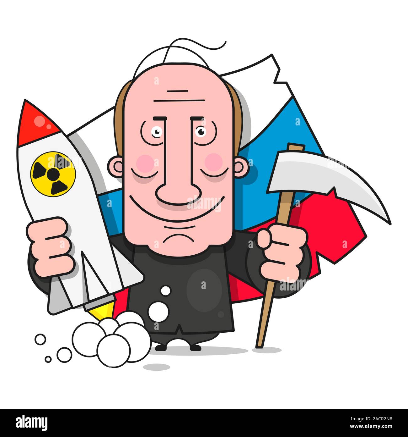 Putin, A Great Design For Any Purpose. Russian Flag Vector ...