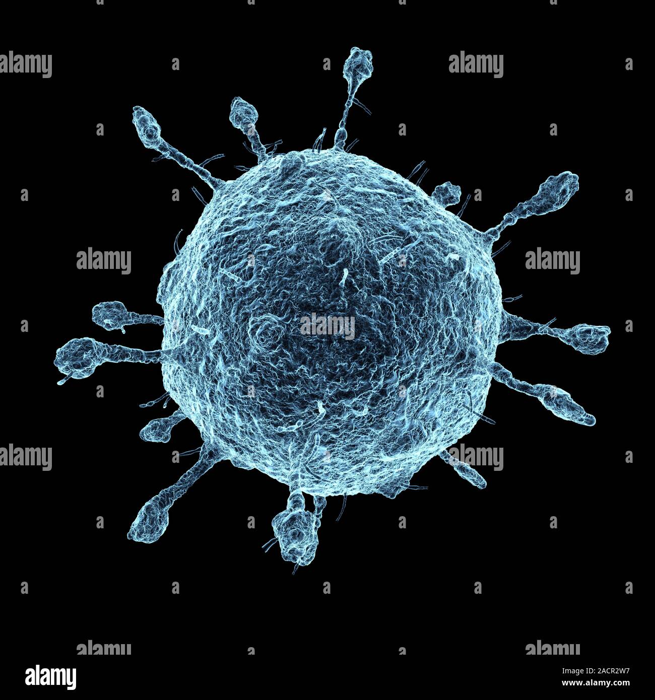 Computer artwork of a generic virus particle, depicting virus types ...