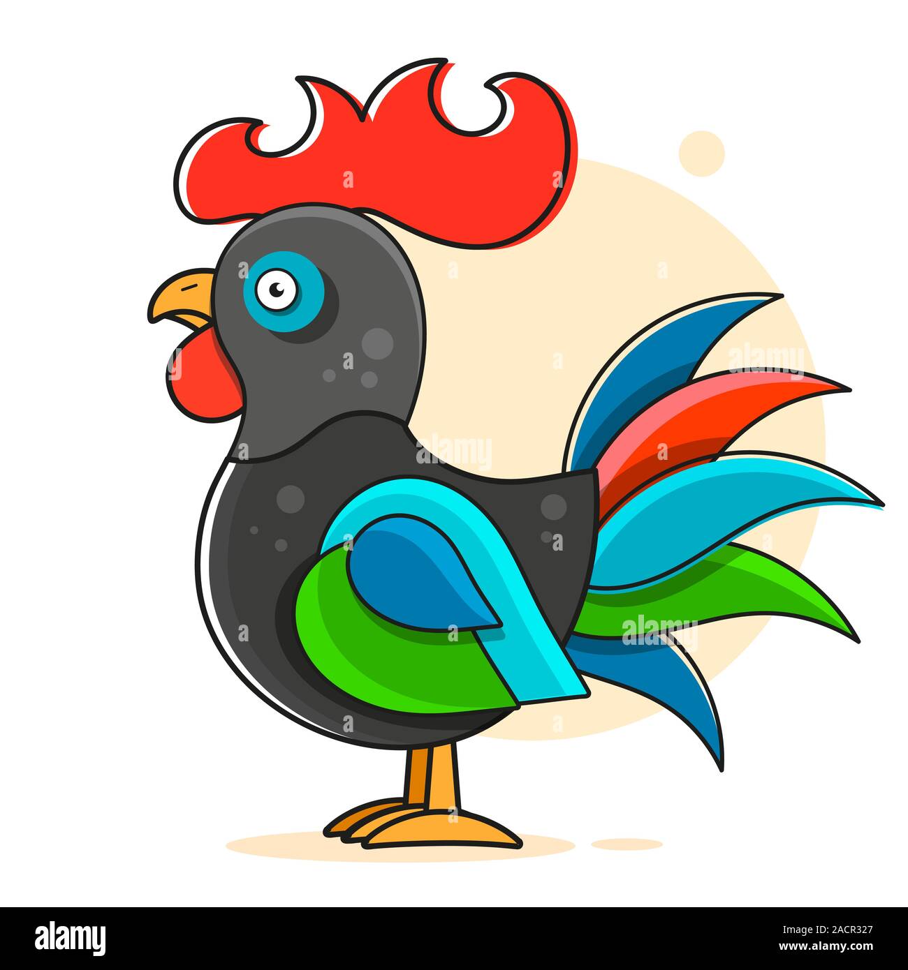 Rooster vector on white background for your needs Stock Vector Image ...