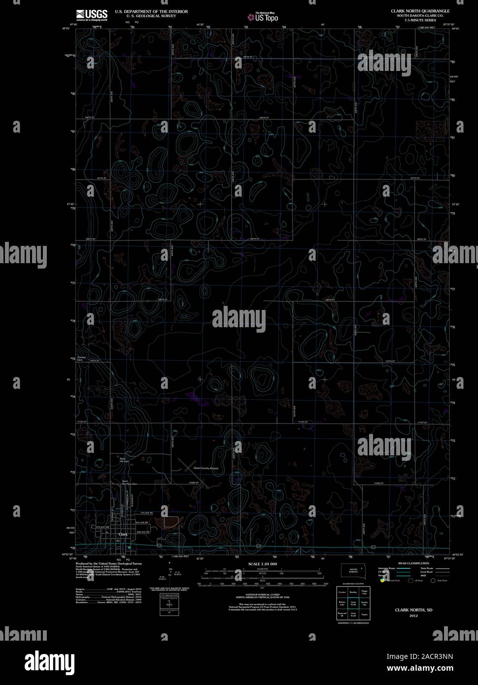 Map of clark south dakota hi-res stock photography and images - Alamy