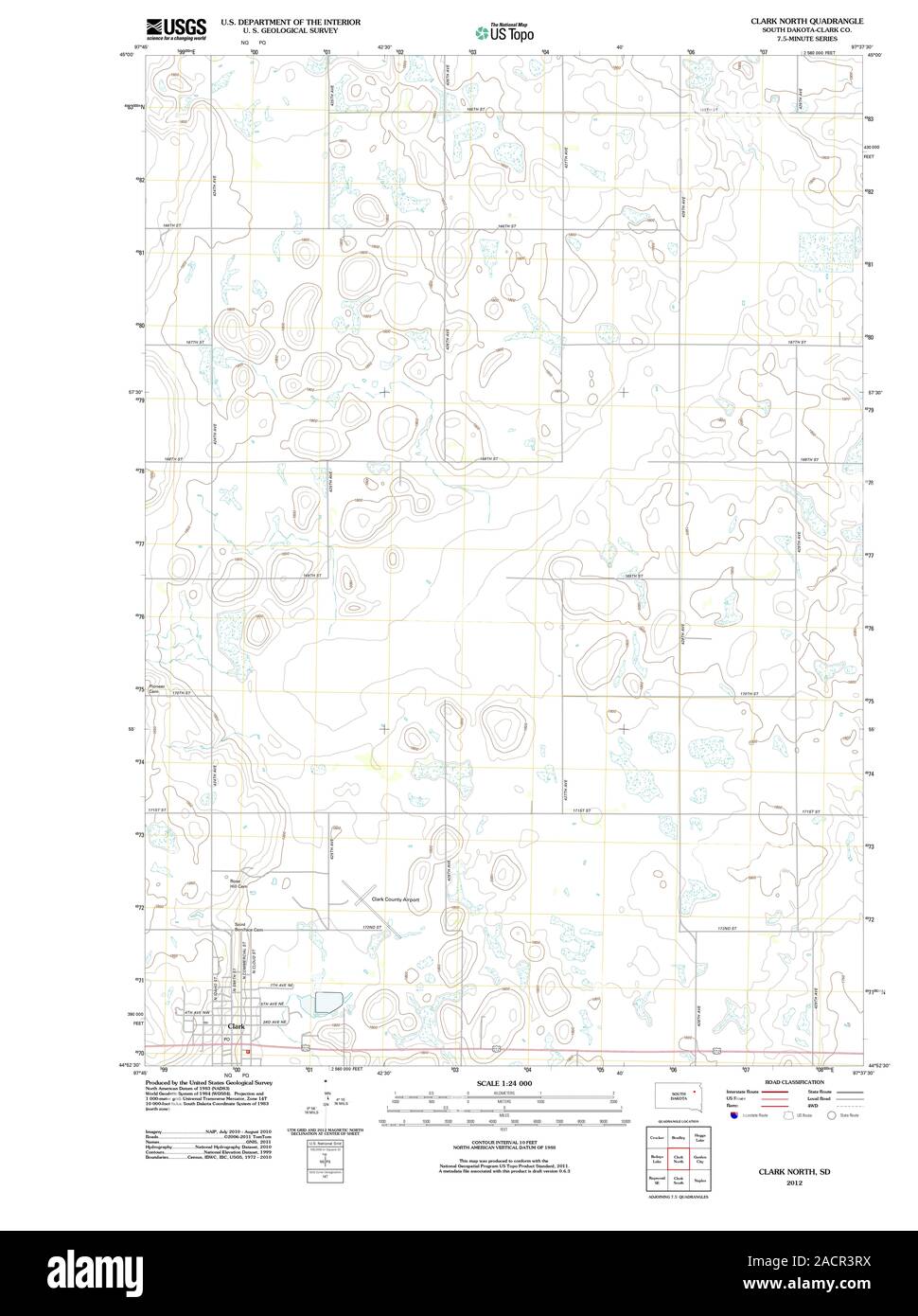 Map of clark south dakota Cut Out Stock Images & Pictures - Alamy