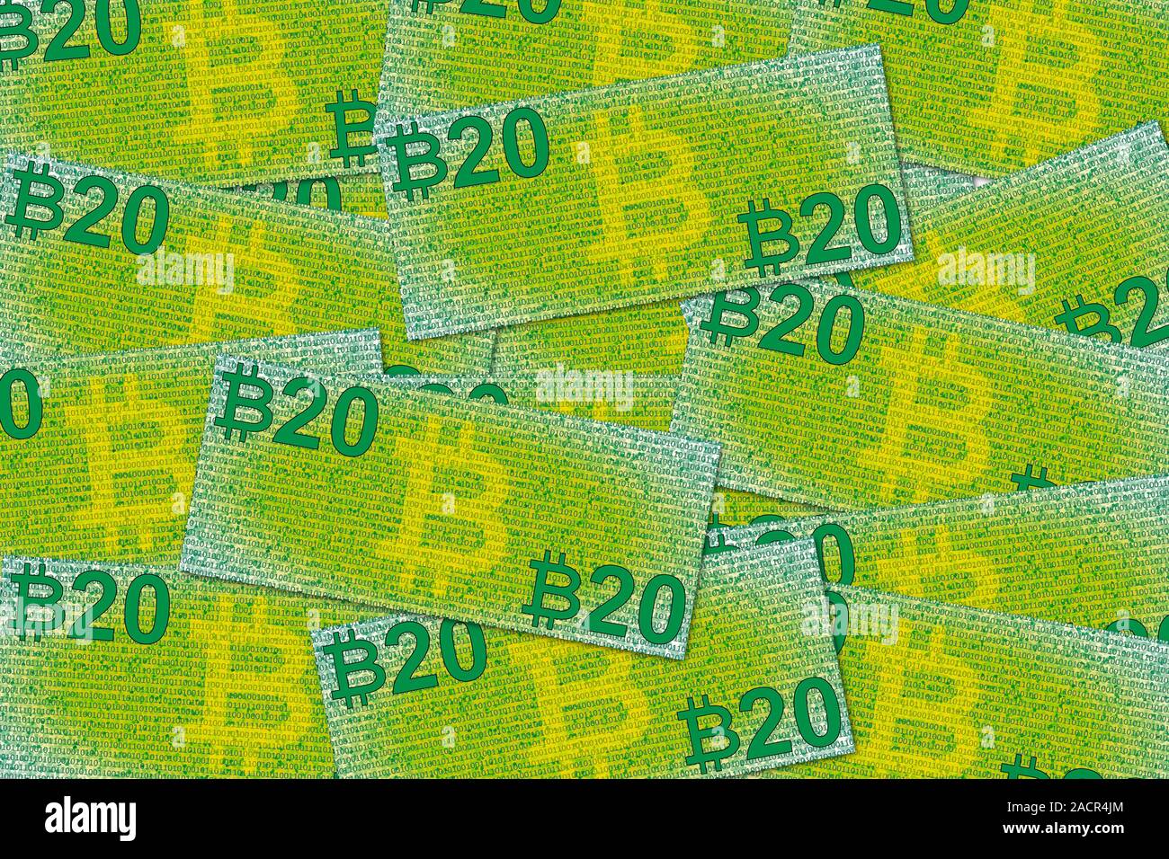 Bitcoin notes, conceptual computer artwork Stock Photo - Alamy
