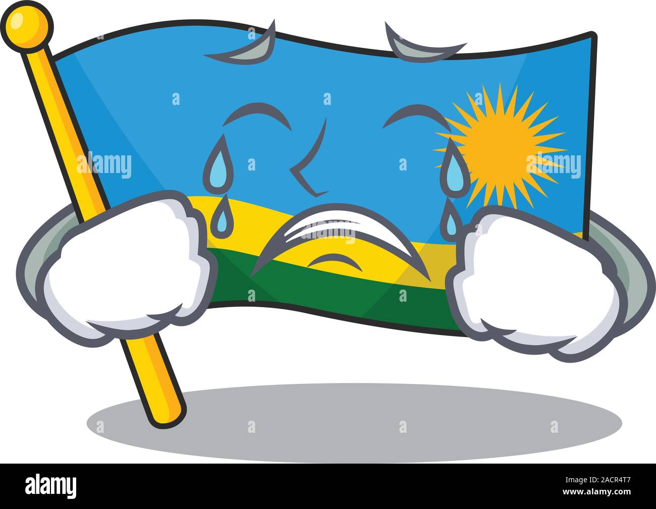 Sad Crying flag rwanda mascot cartoon style Stock Vector Image & Art ...