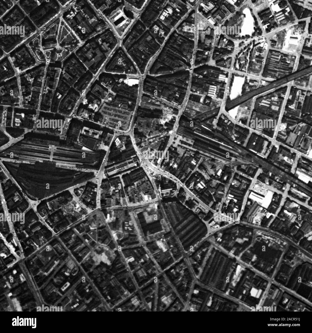 Birmingham, historical aerial photograph mosaic of Birmingham city ...