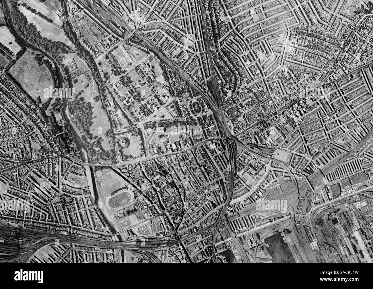 Cardiff, historical aerial photograph mosaic taken between 1939 and ...