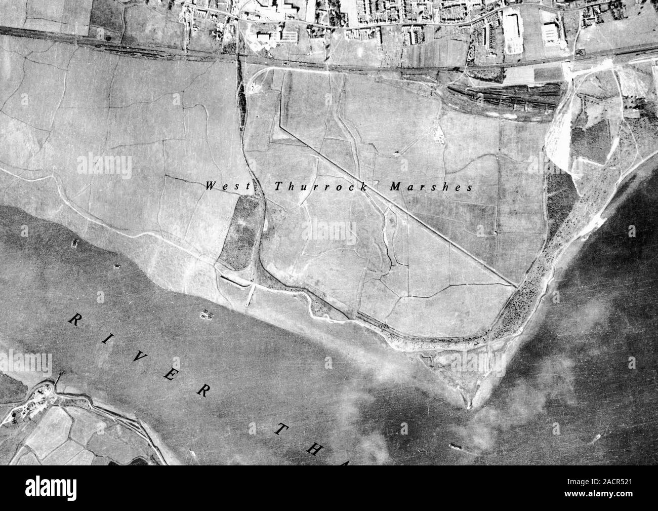Dartford, historical aerial photograph mosaic taken between 1939 and ...