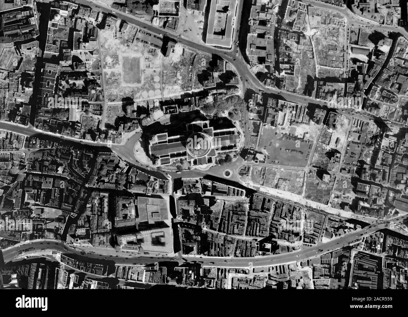 St Paul's Cathedral, historical aerial photographic mosaic taken ...