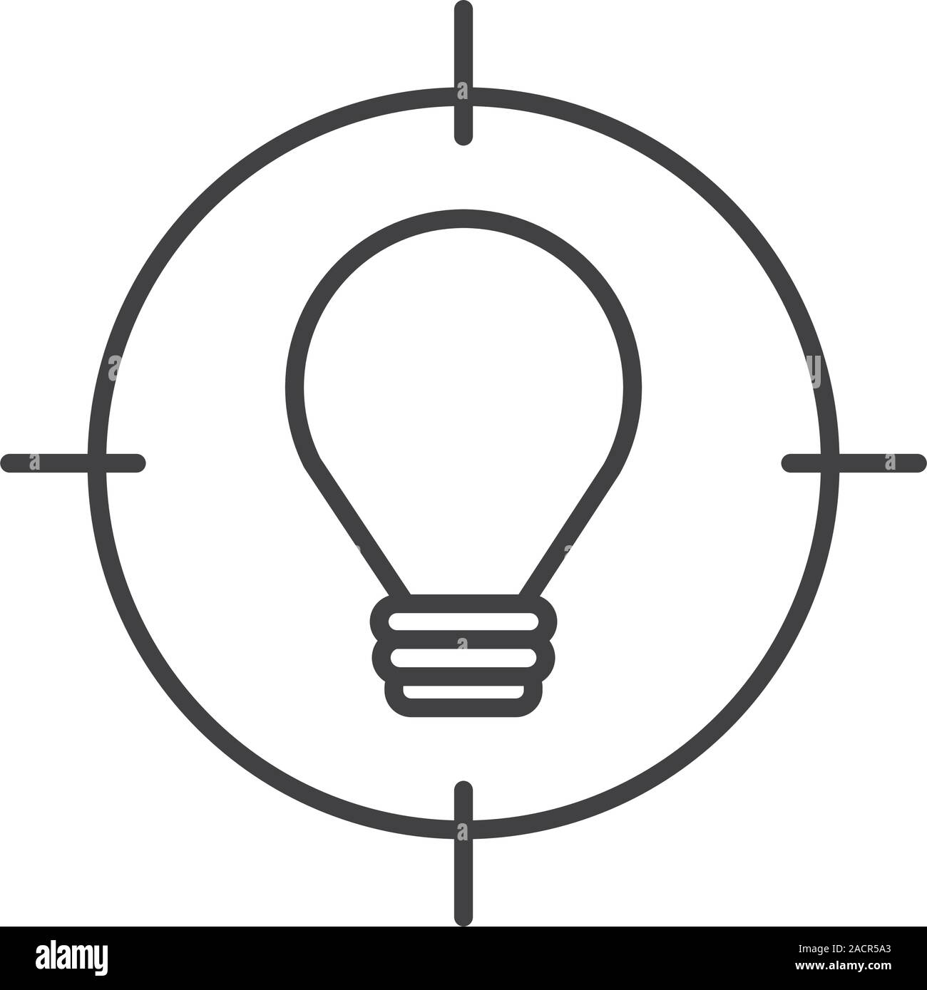 bulb light with target icon Stock Vector Image & Art - Alamy