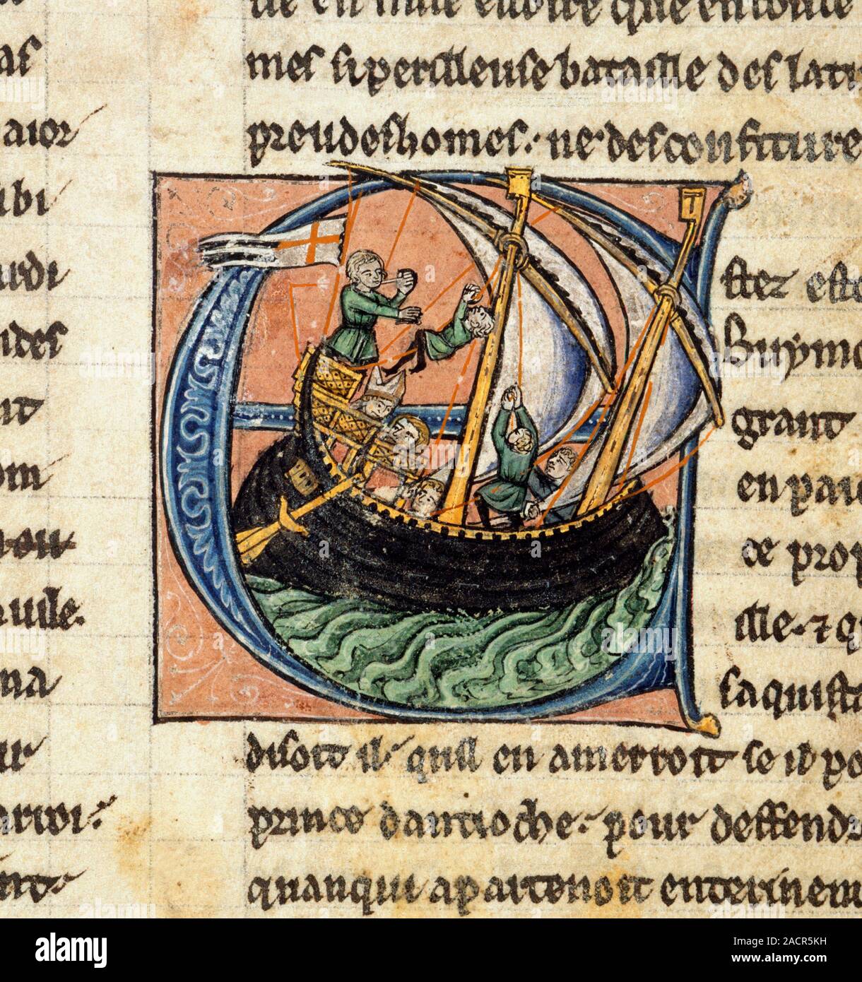 First Crusade (1096-1099), 13th-century manuscript illustration of a ...