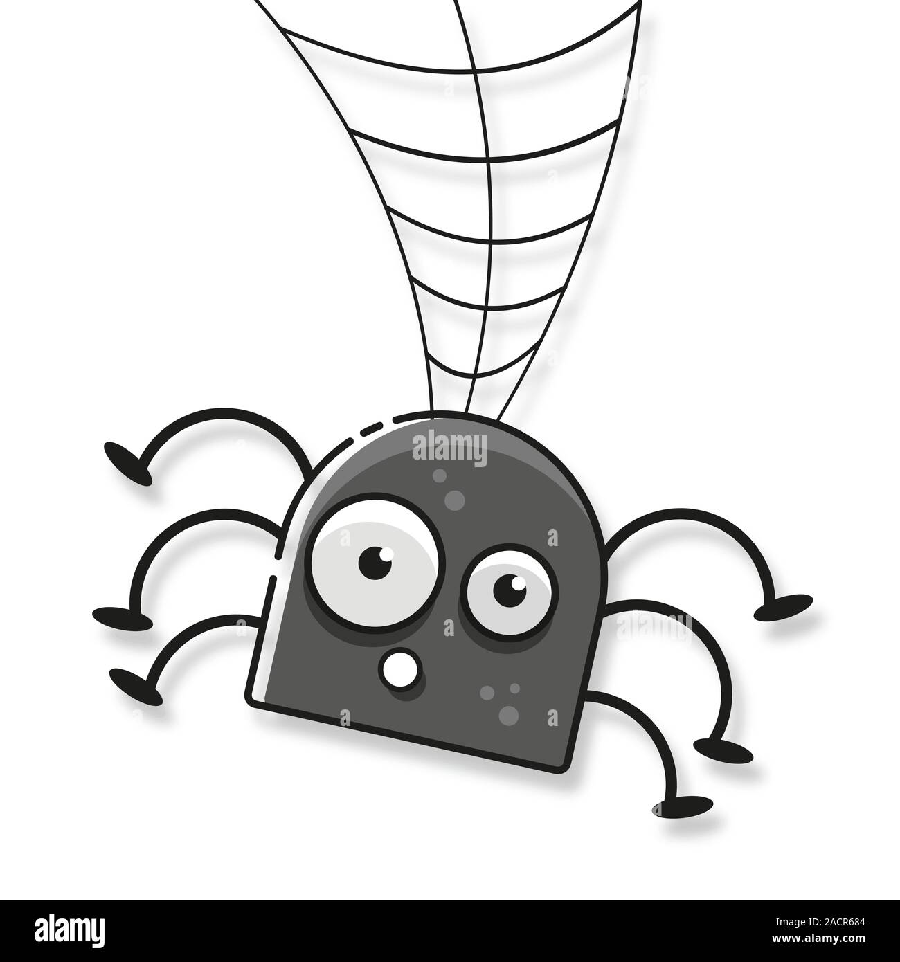 Isolated Spooky Spider Web In A Fun Way Vector Stock Vector Image & Art ...