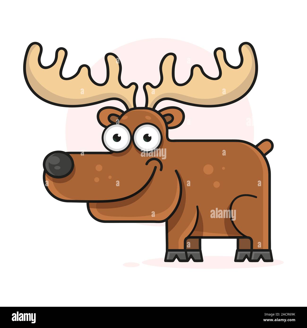 Cheerful Deer Vector Illustration For Your Design Stock Vector Image ...