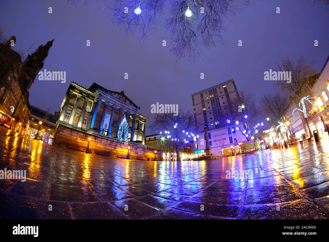 Preston Harris Museum and Library and The Flag Market at Christmas ...