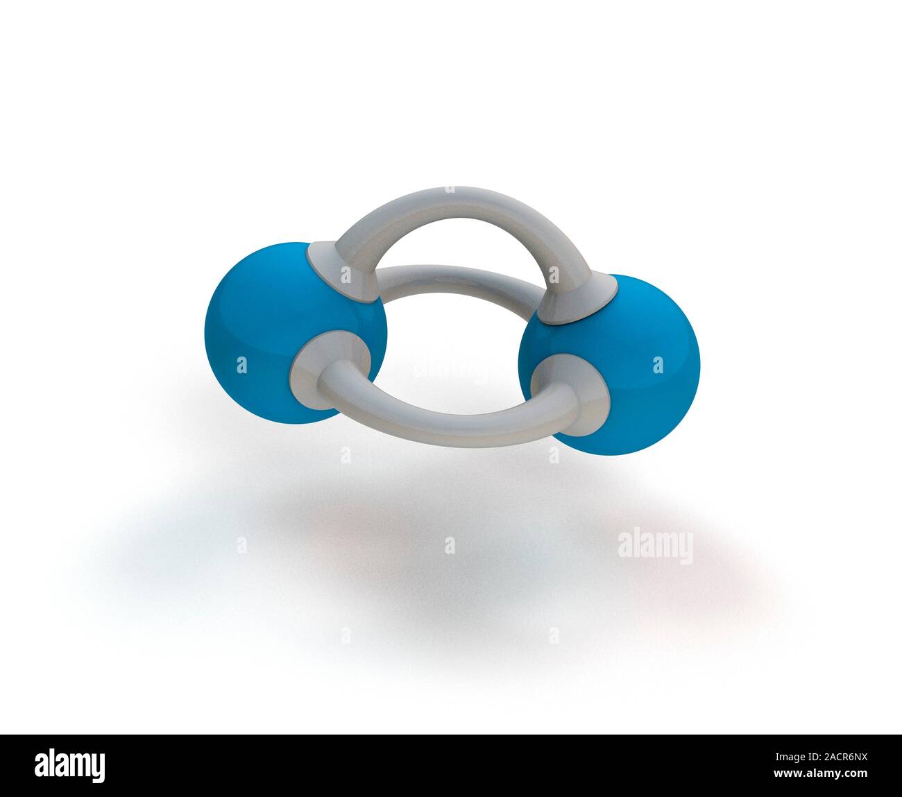 Methane molecule. Computer artwork showing the structure of a molecule ...