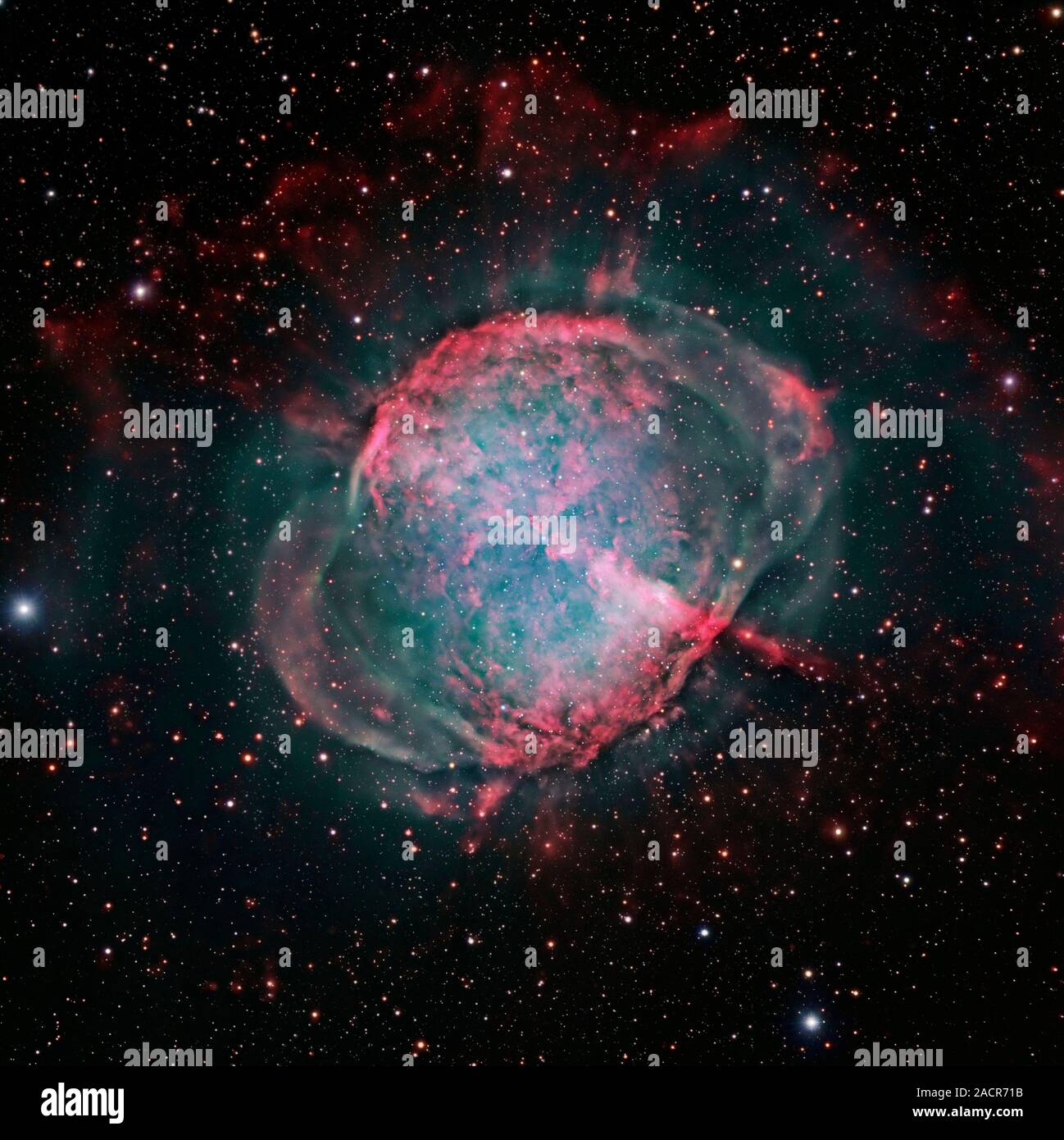 Dumbbell Nebula (M22, NGC 6853). Combined images from the Subaru ...