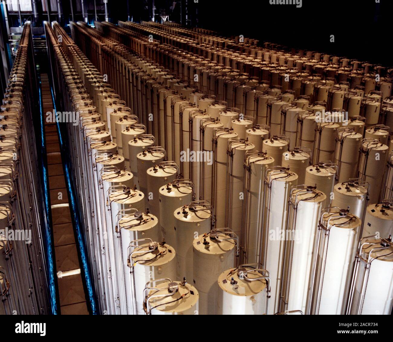 Uranium gas centrifuge enrichment units. This stage in the production ...