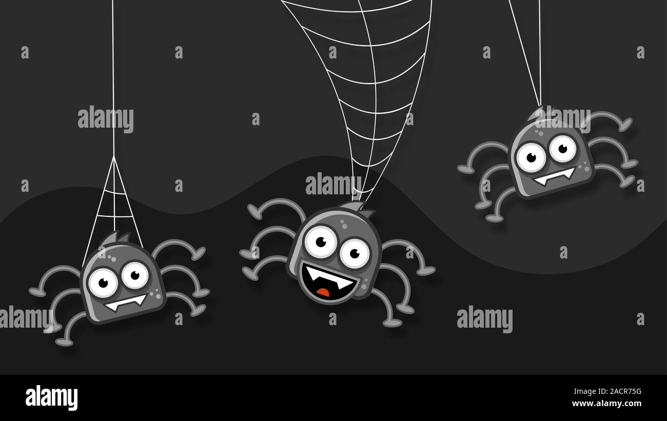 Spooky Spider Web In A Fun Way Vector Stock Vector Image & Art - Alamy