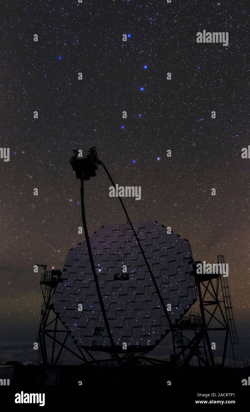 Big Dipper over MAGIC Telescope. View of the Ursa Major (Big Dipper ...