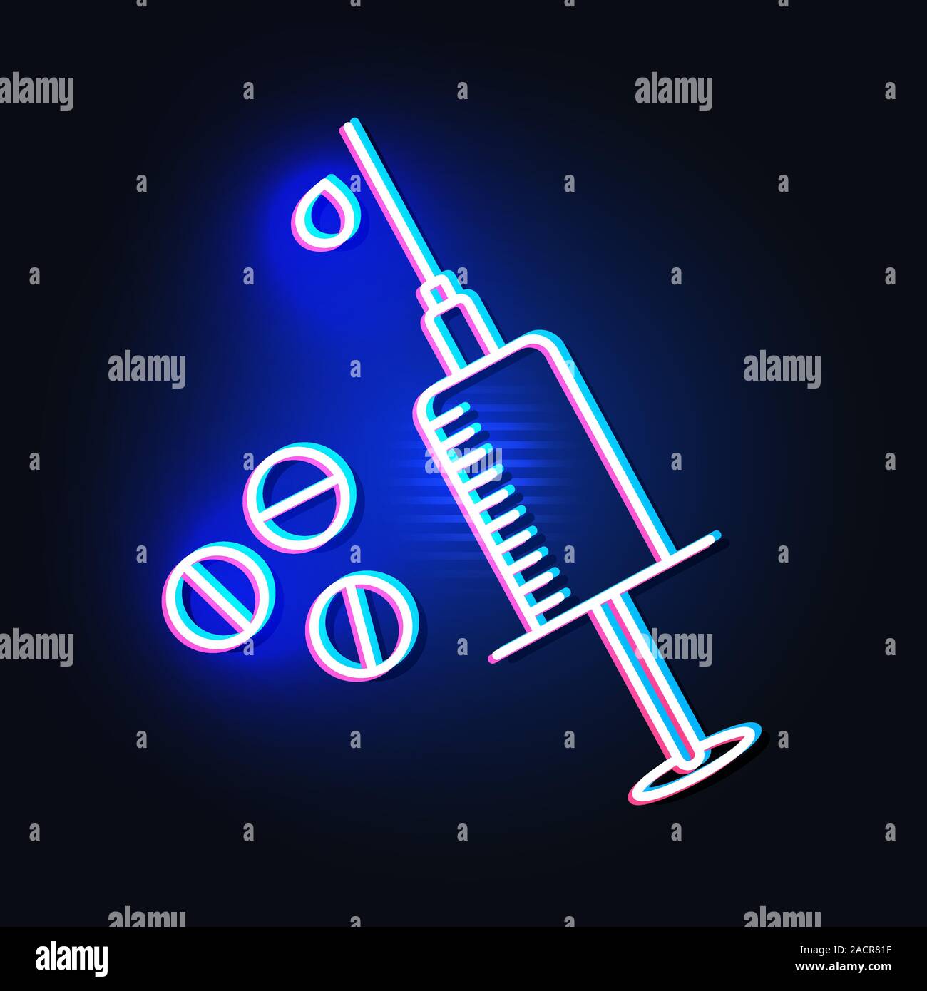 Syringe with needle and pills drugs vector Stock Vector Image & Art - Alamy
