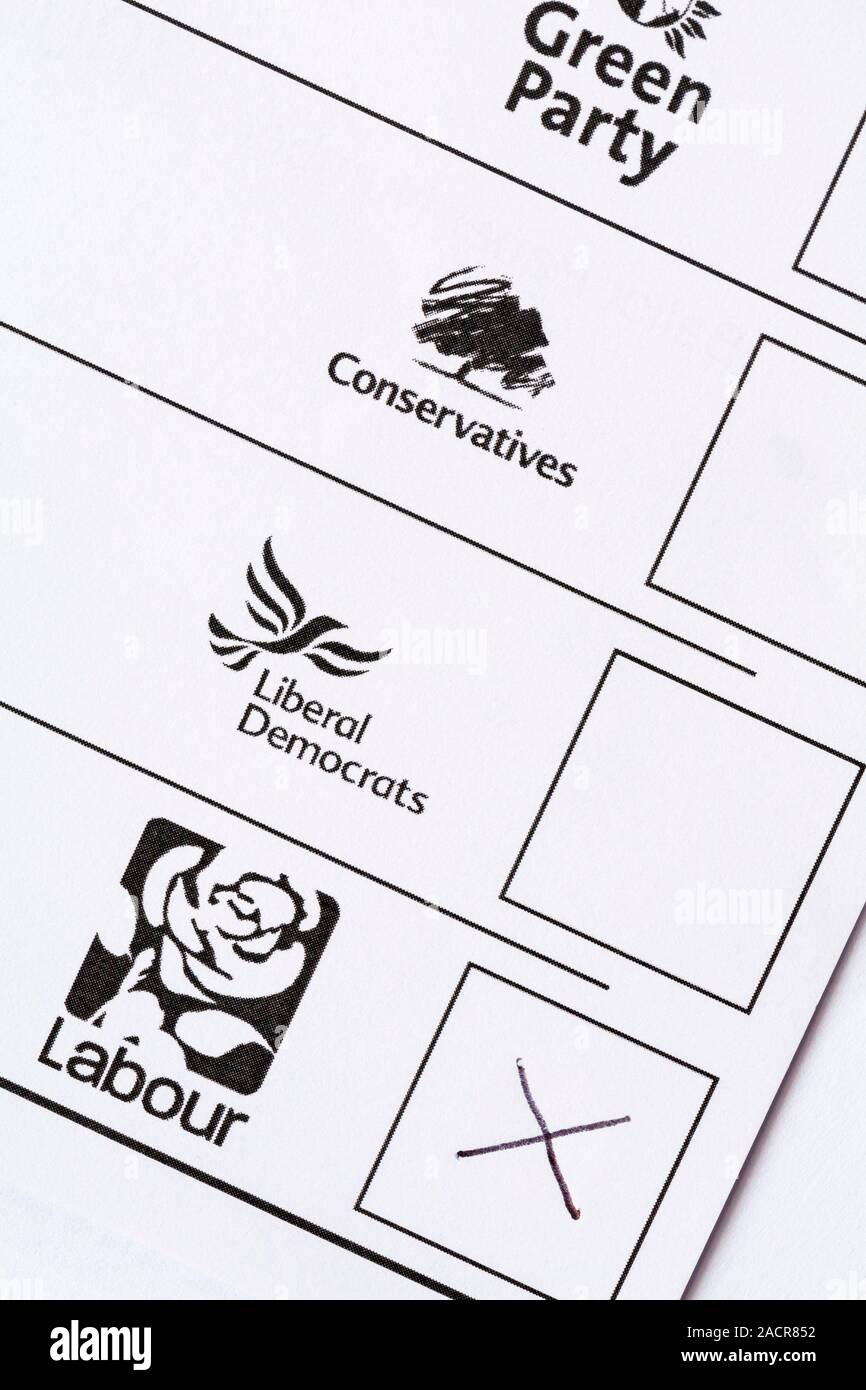 Ballot paper labour hi-res stock photography and images - Alamy