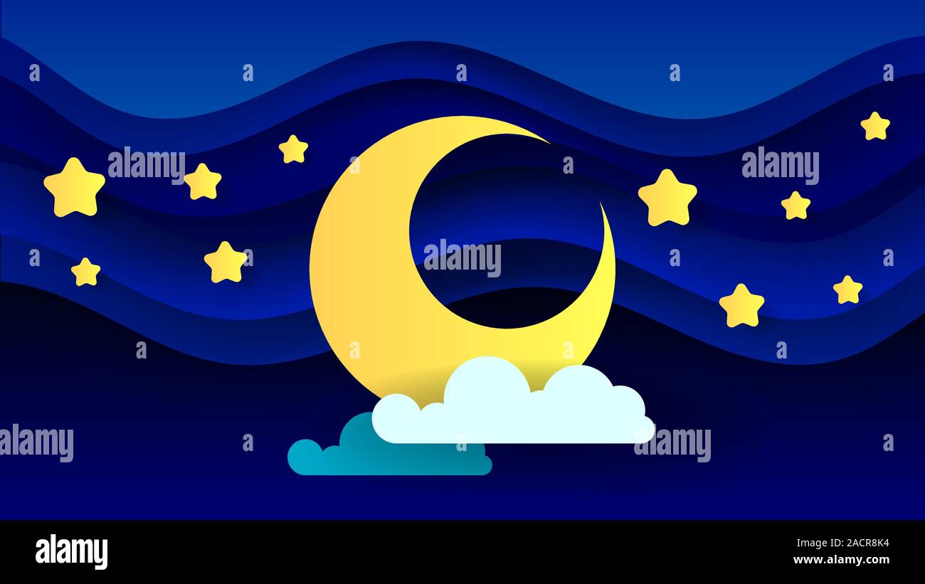 Magic Illustration With Moon And Different Elements Of Space. Stars ...