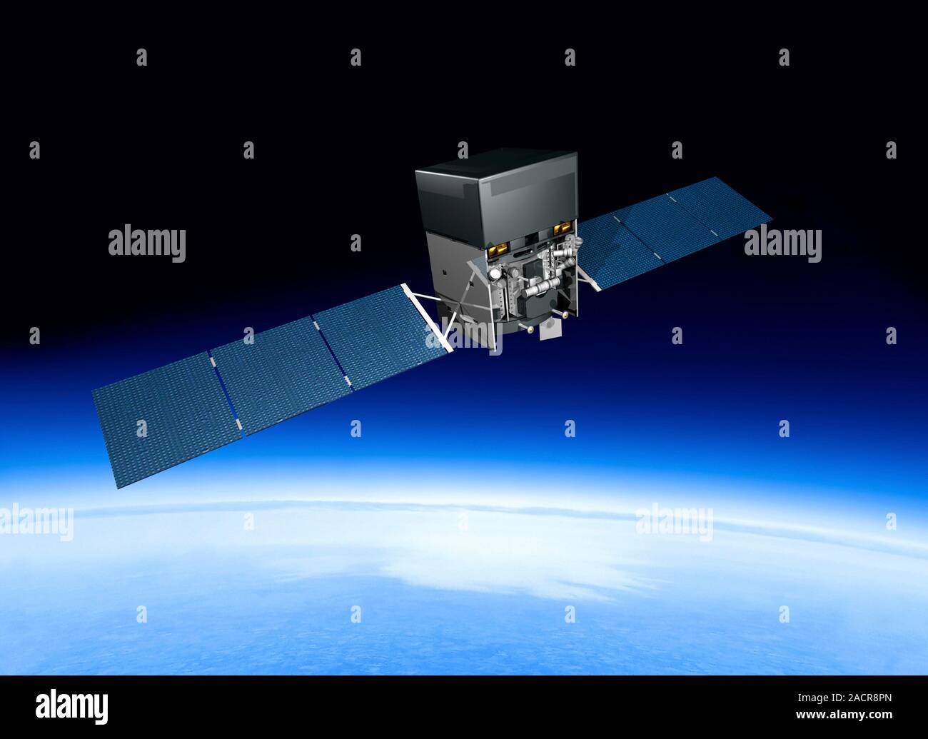 Fermi Gamma-ray Space Telescope. Computer artwork of the Fermi Gamma ...