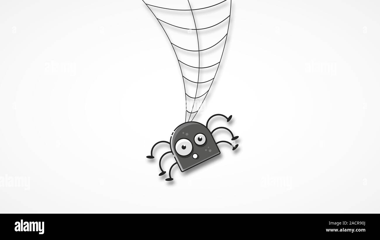 Isolated Spooky Spider Web In A Fun Way Vector Stock Vector Image & Art ...