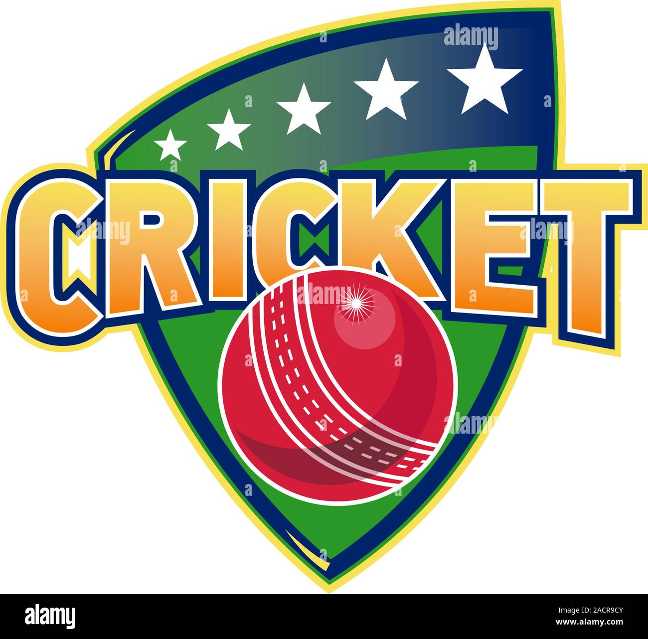 Cricket shield design hi-res stock photography and images - Alamy