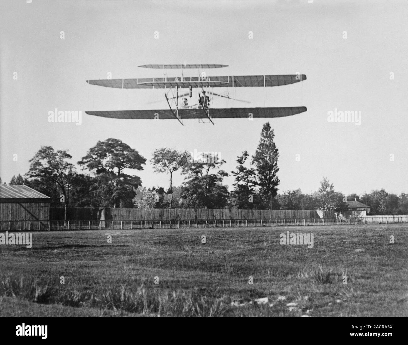 Early Wright aircraft, circa 1908-11. The model seen here is one of the ...
