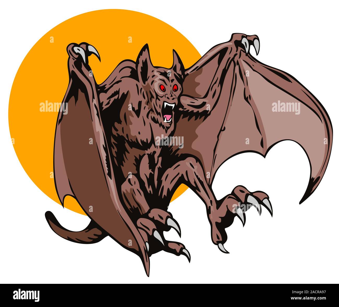 Bat Monster Retro Stock Photo - Alamy