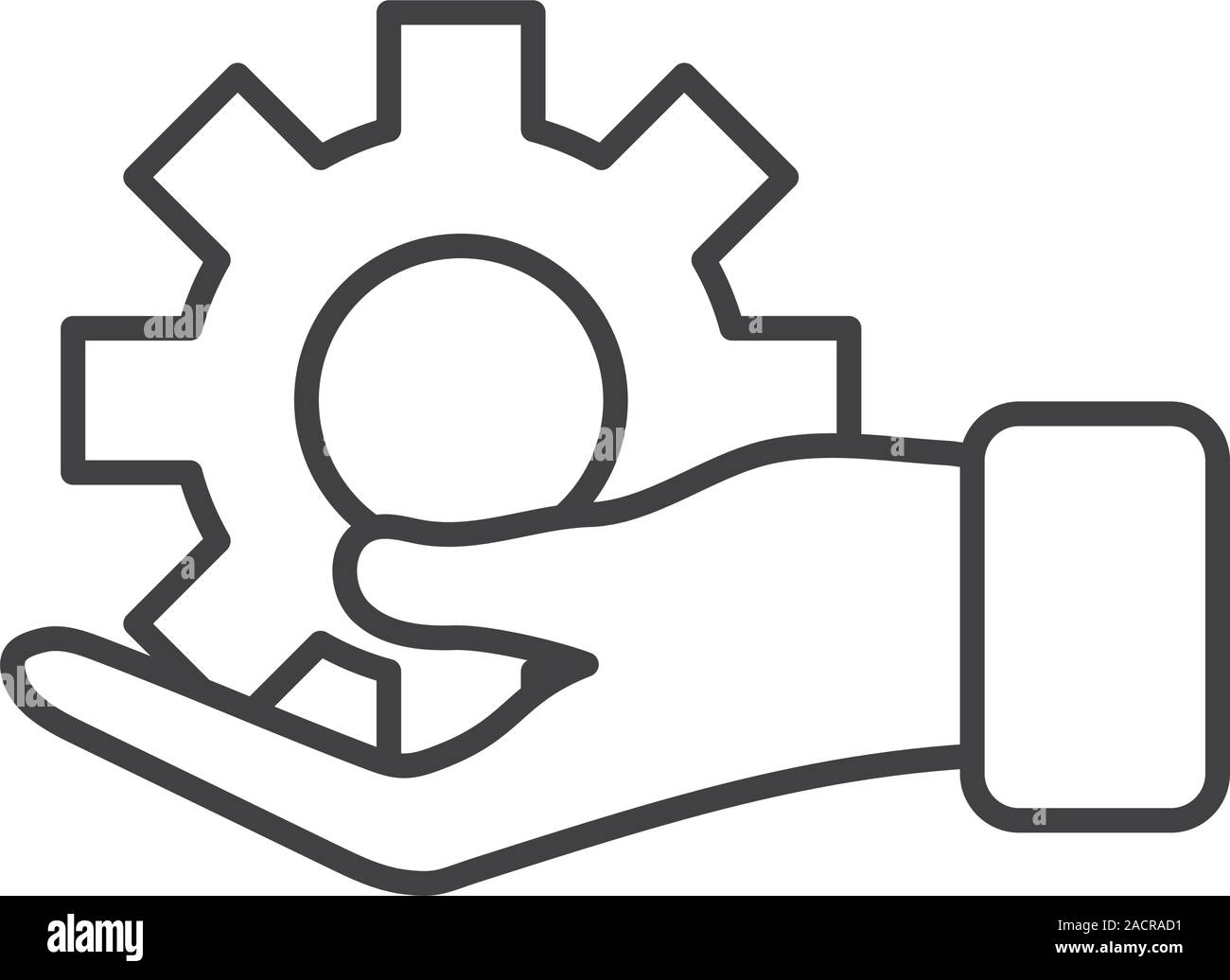 business hand lifting gear machine Stock Vector Image & Art - Alamy
