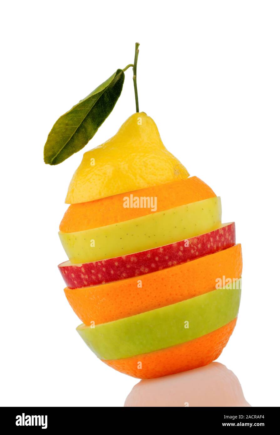 Different slices of fruit Stock Photo - Alamy