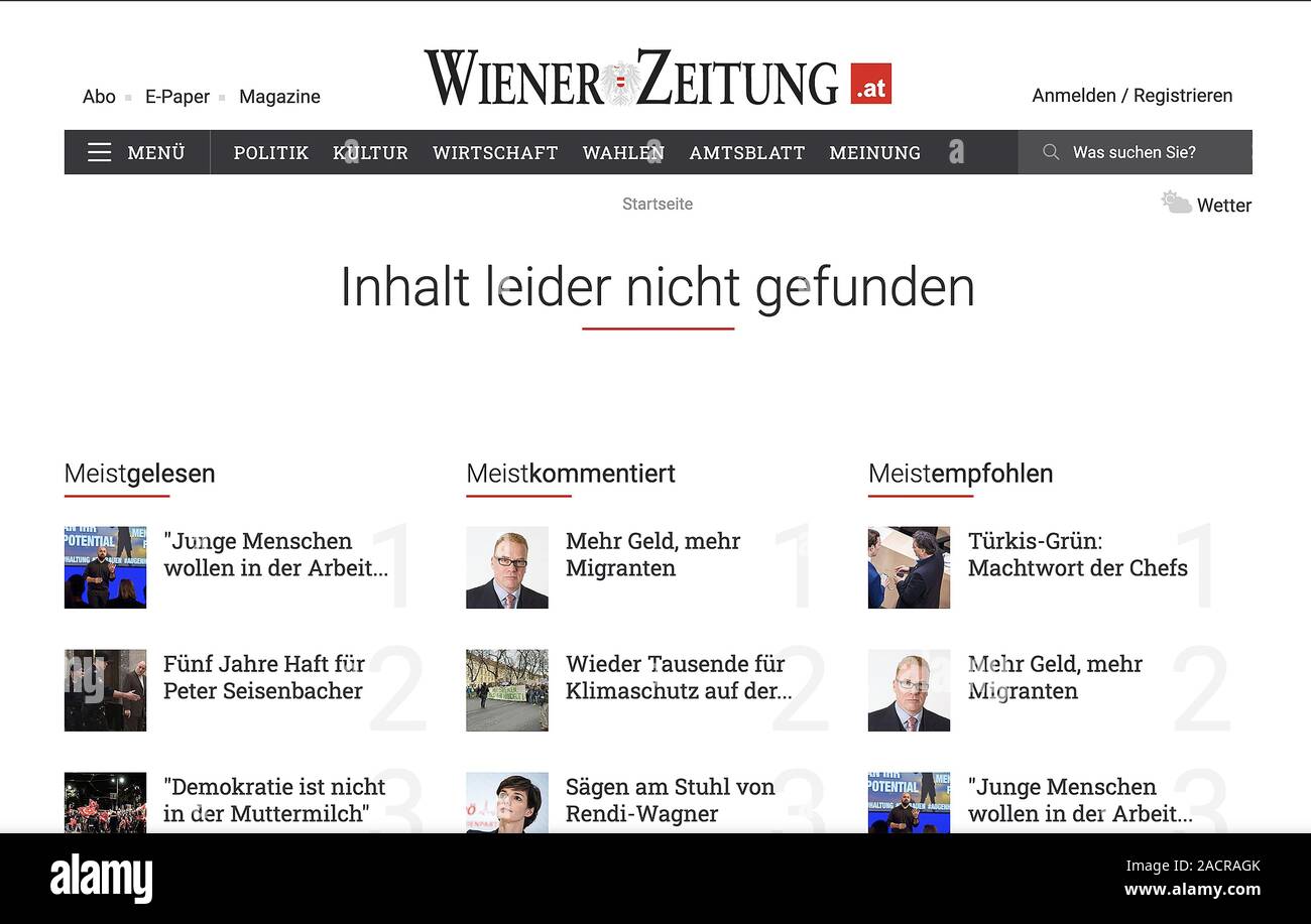Wiener Zeitung High Resolution Stock Photography and Images - Alamy