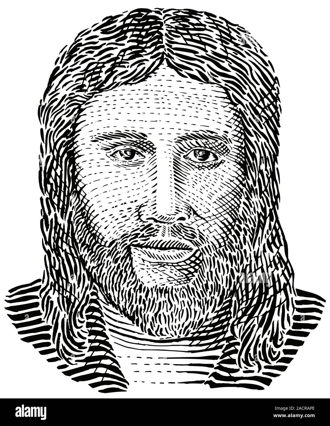 Jesus Christ Front View Stock Photo - Alamy