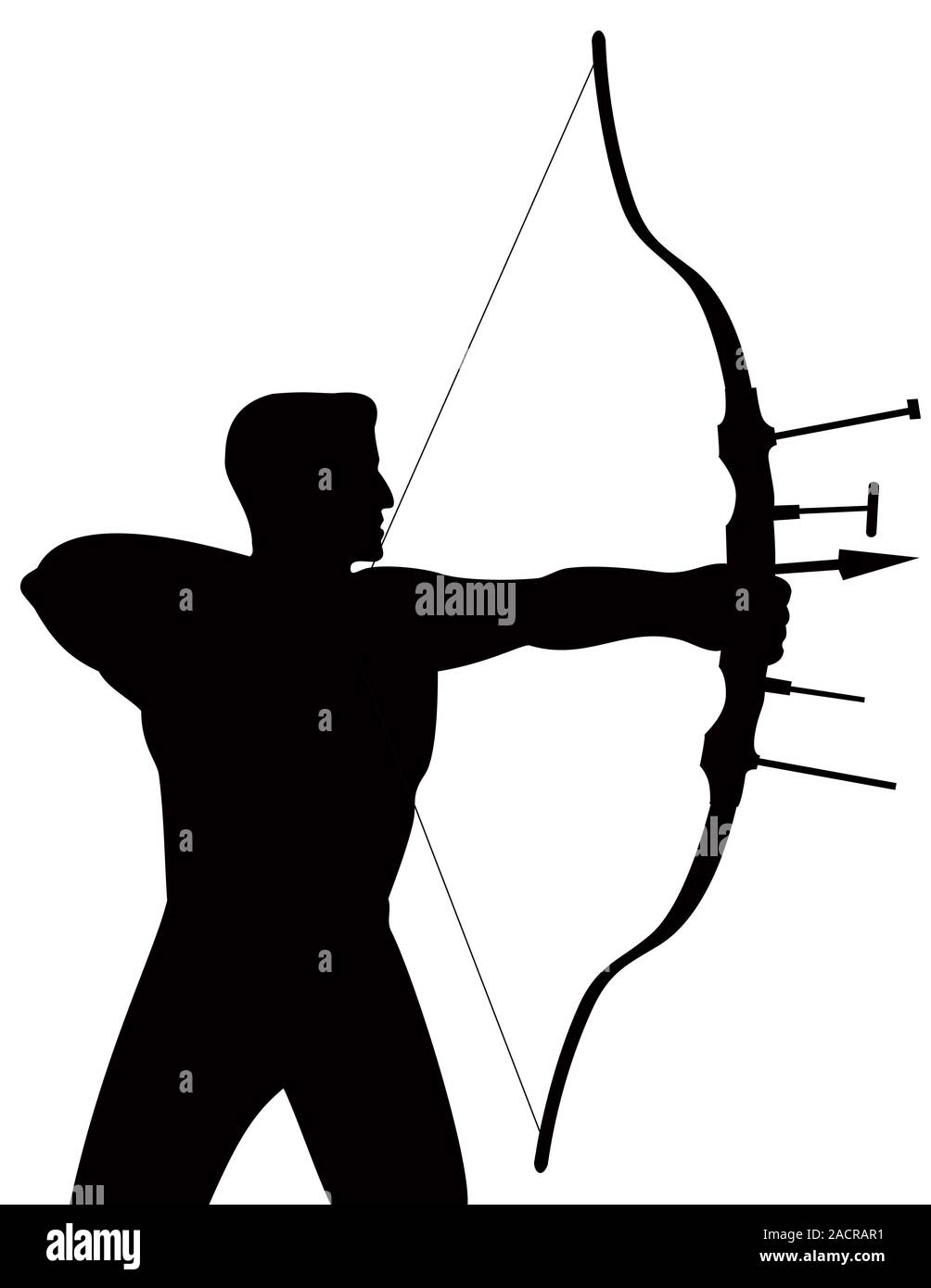 Archer Shooting Arrow Stock Photo - Alamy