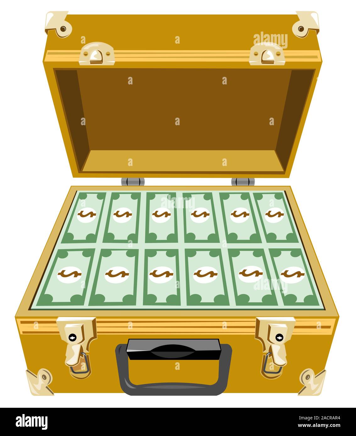 Money in Briefcase Stock Photo - Alamy