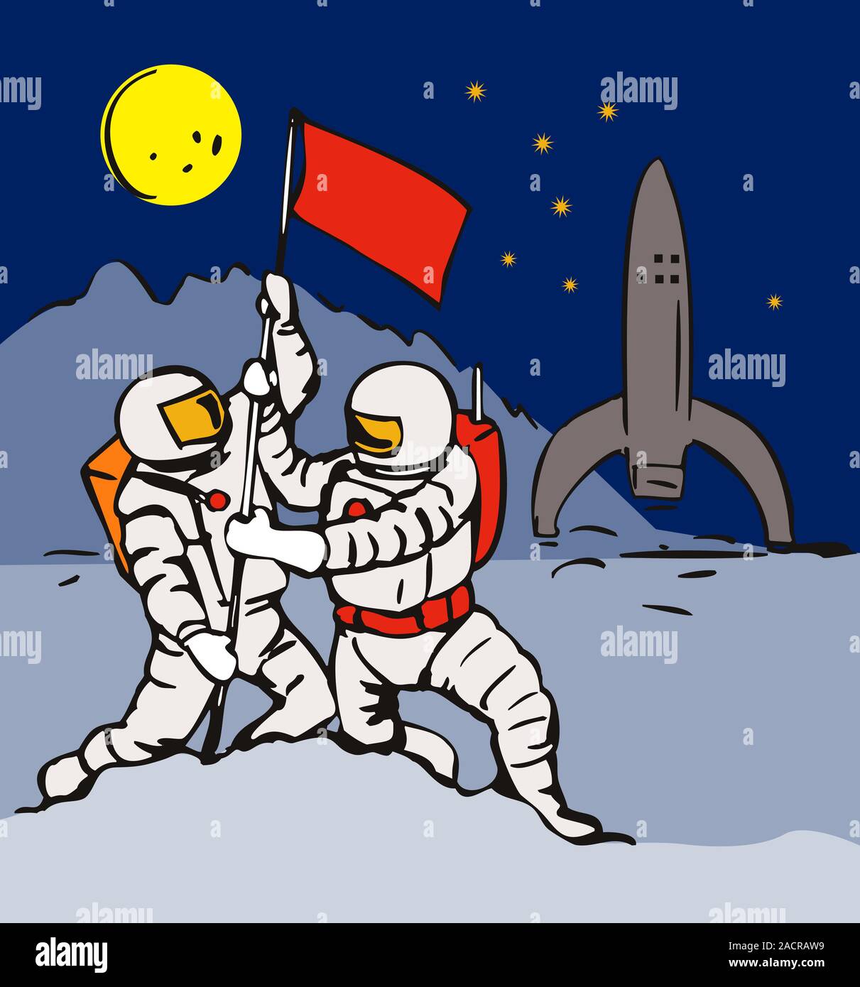 Planting flag hi-res stock photography and images - Alamy