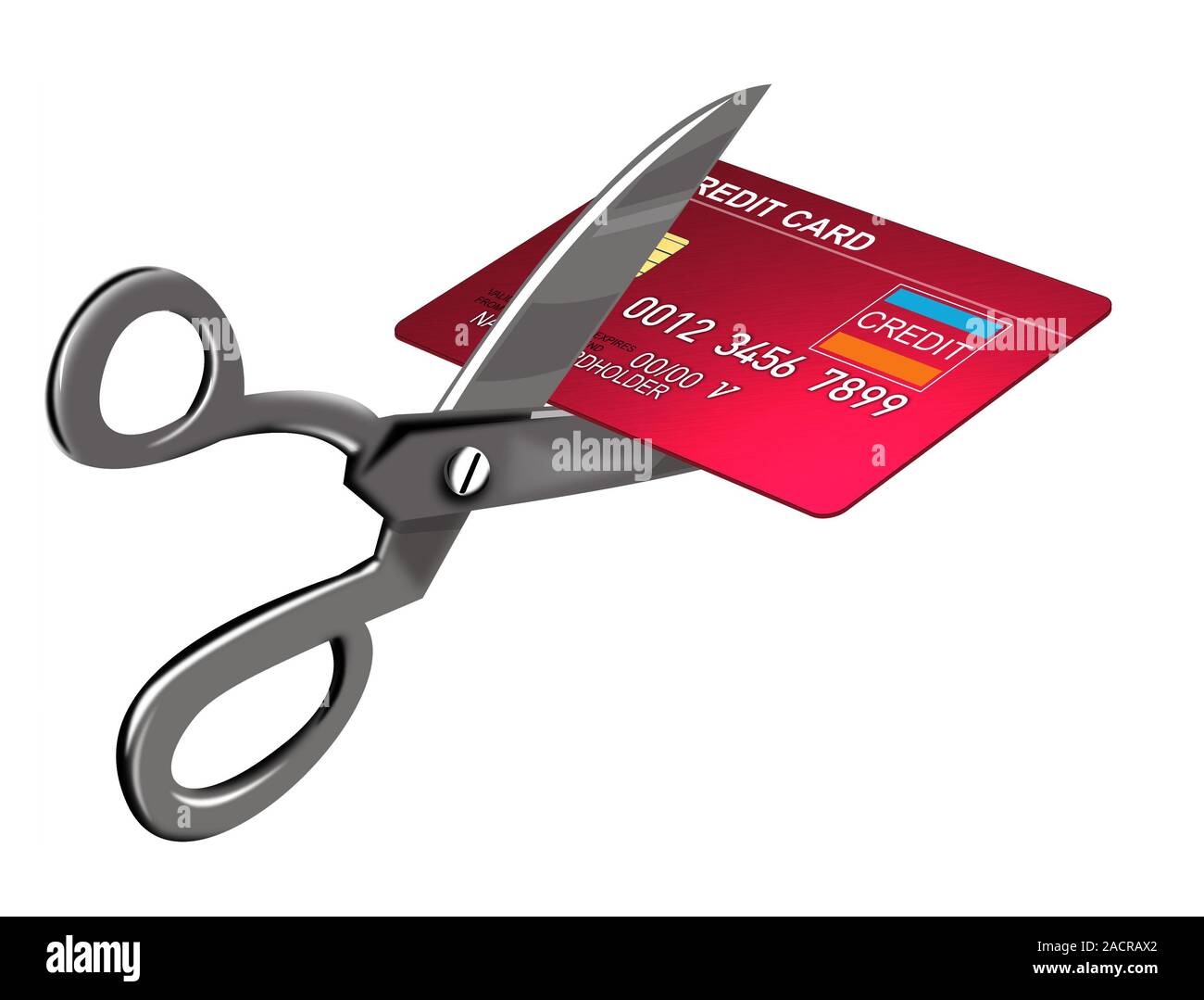 Scissors Cutting Credit Card Stock Photo - Alamy