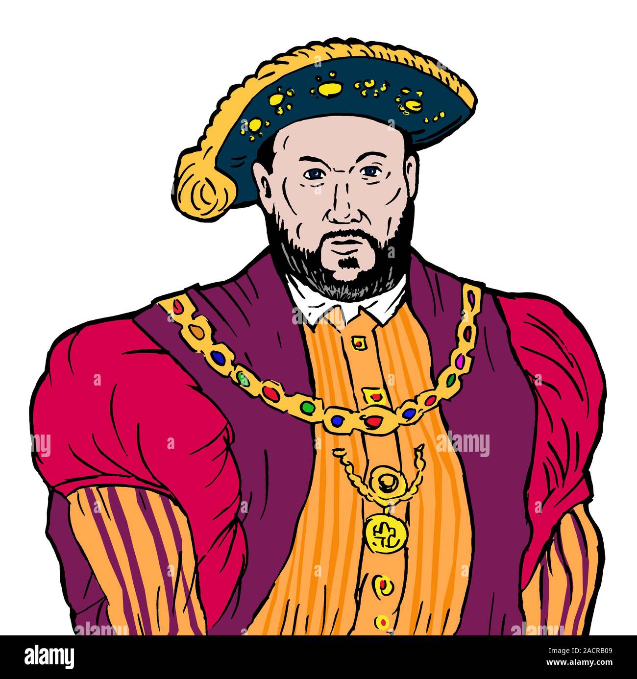 Henry VIII Front Stock Photo - Alamy