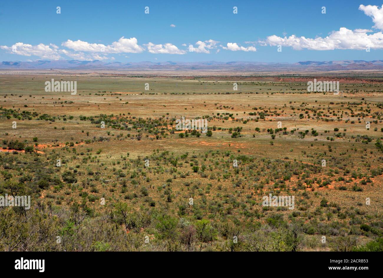 Karoo. Aerial view over a typical Karoo landscape, South Africa. The ...