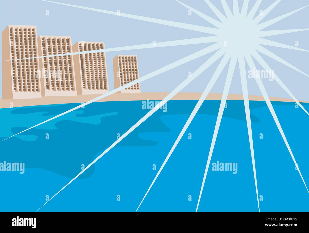 Beach Resort Retro Stock Photo - Alamy