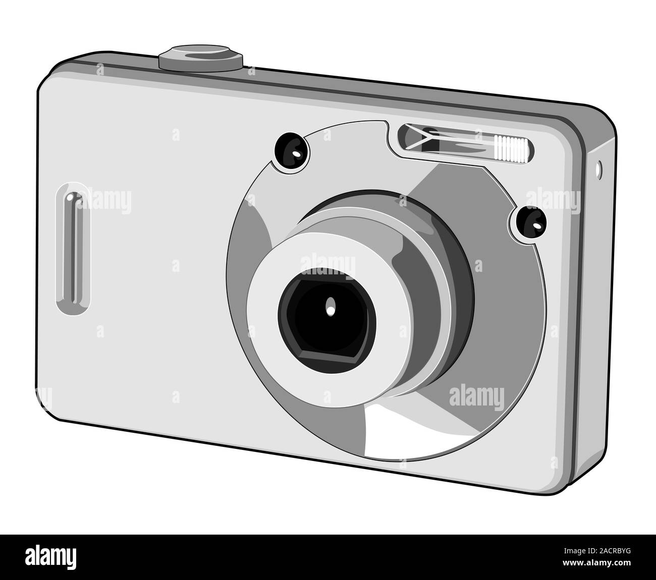 Vintage style digital camera Black and White Stock Photos & Images - Alamy