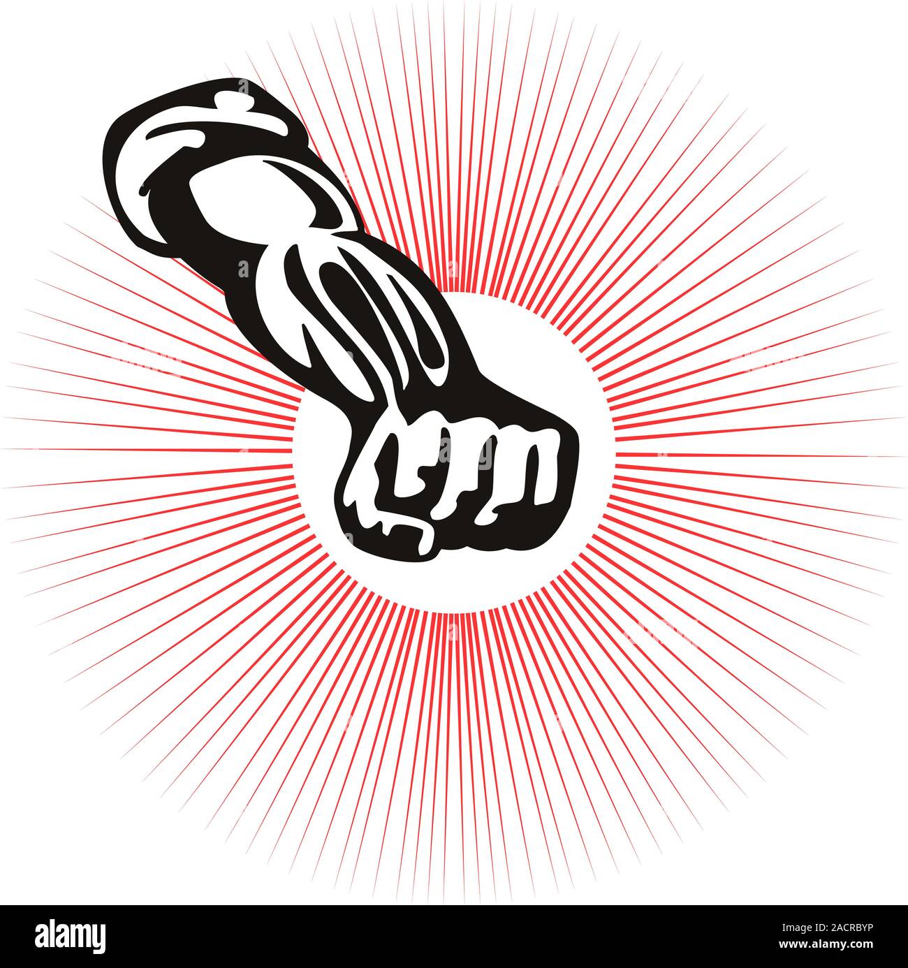 Clenched Fist Front View Stock Photo - Alamy